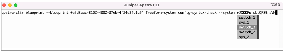 [Juniper Apstra] Using the apstra-cli Junos config check command to verify syntax in Freeform