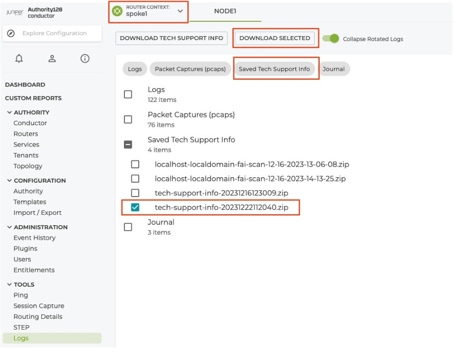 [SSR] Data collection check list for a Session Smart Router while opening a TAC case