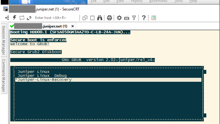 How to recover Junos on EX4650