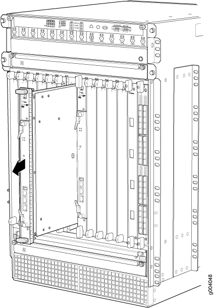 Procedure to replace SCB board with routing engine on a MX-960 device.