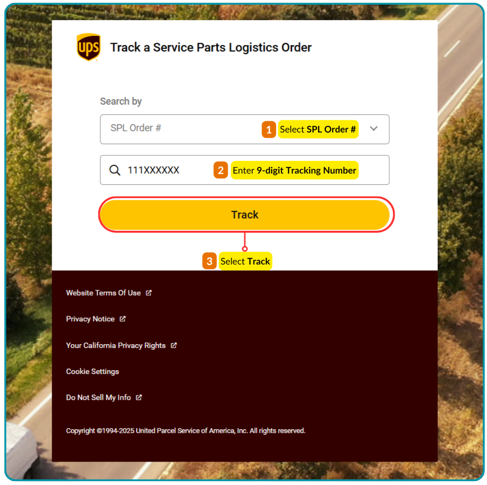 How to track an RMA via UPS SCS Tracking Site