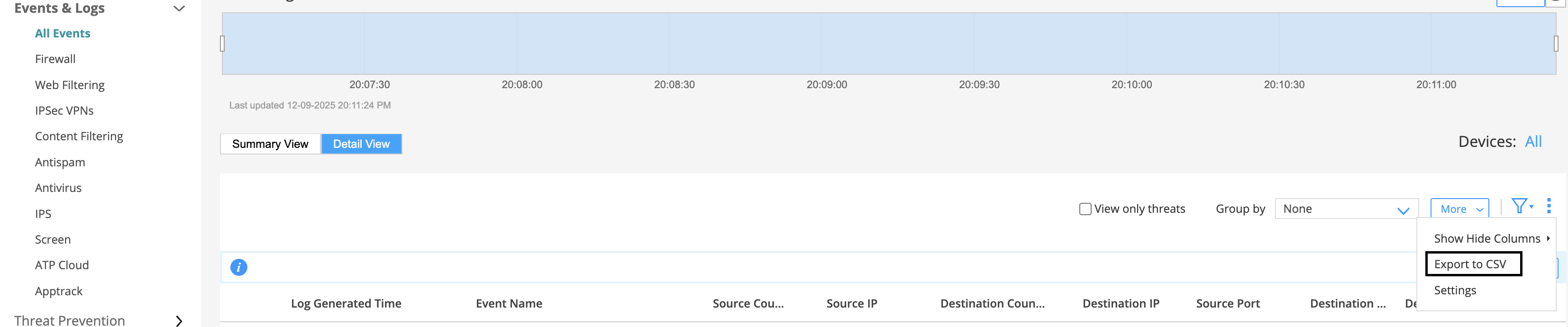 [Security Director]How to export firewall logs from Security Director