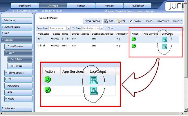 [J/SRX] Example Configuration - Junos Traffic Log