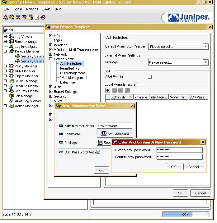 NSM: How to change the root password on multiple devices simultaneously