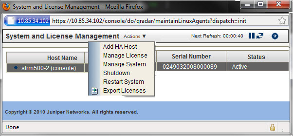 [EOL/EOE] STRM 2009.1r1 and later: Launch Admin Console Button does not ...
