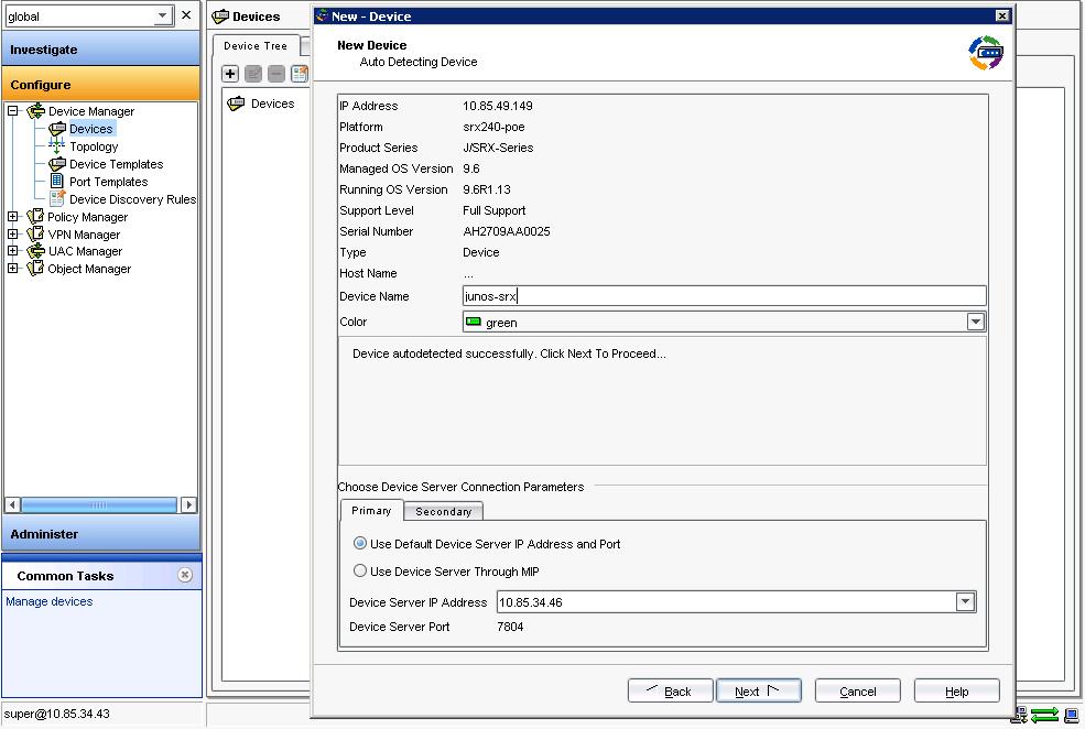How to prepare Junos device for NSM connectivity