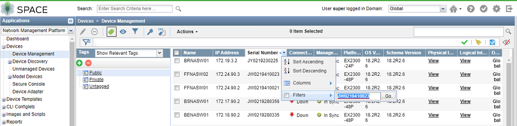 [Junos Space] “Device already managed” error while adding new device to ...