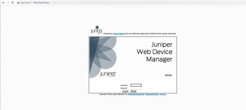 [MX] Accessing both Routing Engines via J-Web/http at the same time is not possible
