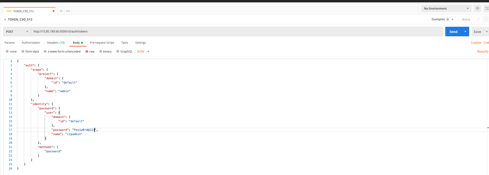 Example: How to execute CSO HTTP Restful APIs using Postman API Client