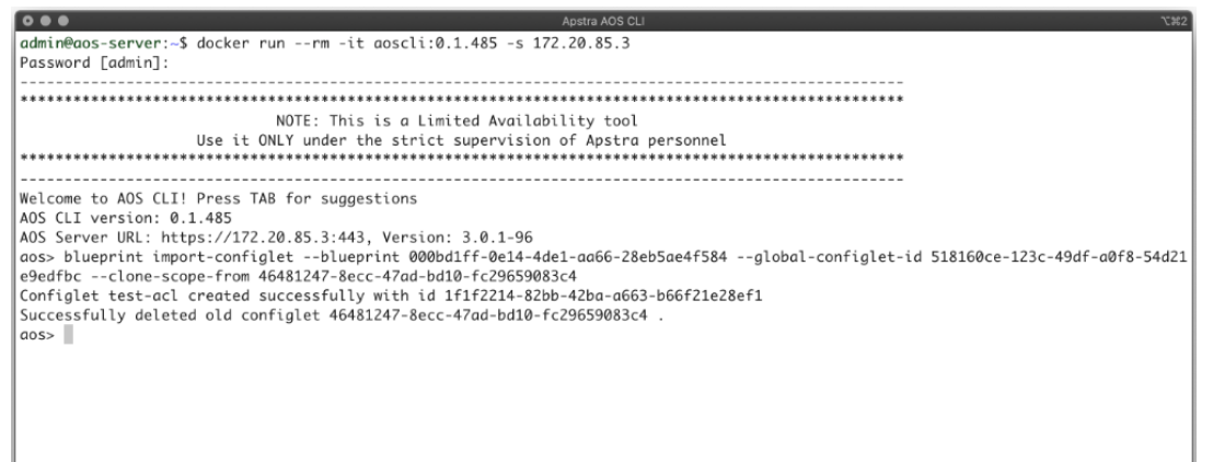 [Apstra] Using AOS-CLI to import Configlet changes