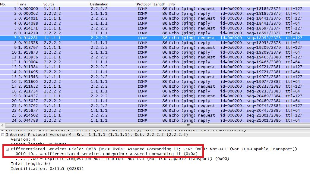 [SRX] How to remark the DSCP bits in the IP header using Rewrite rules ...