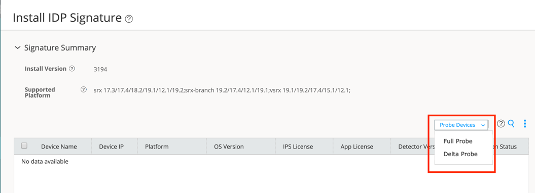 [Junos Space] Cannot detect device(s) listed while trying to install ...