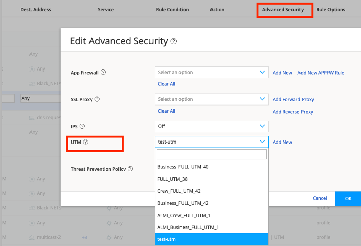 [Junos Space] Example - Configuring UTM-related policies using Security ...
