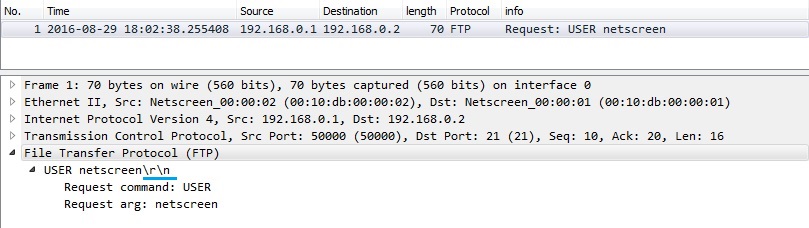 [SRX] FTP packet is dropped by FTP ALG due to no CRLF (\r\n) at end of ...