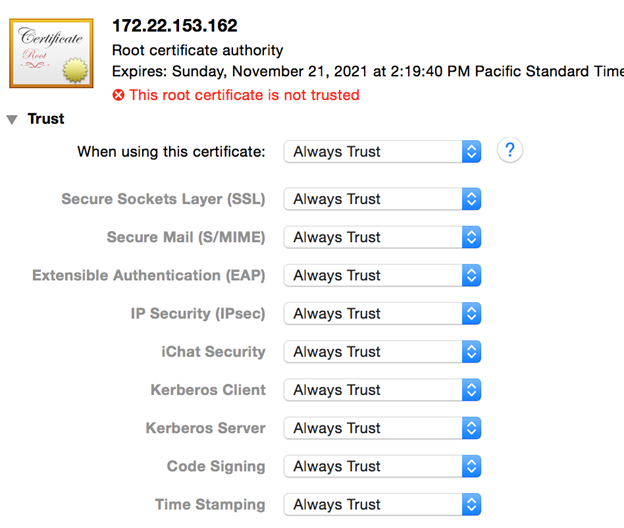 Getting started with Junos Space API- Troubleshooting Untrusted ...