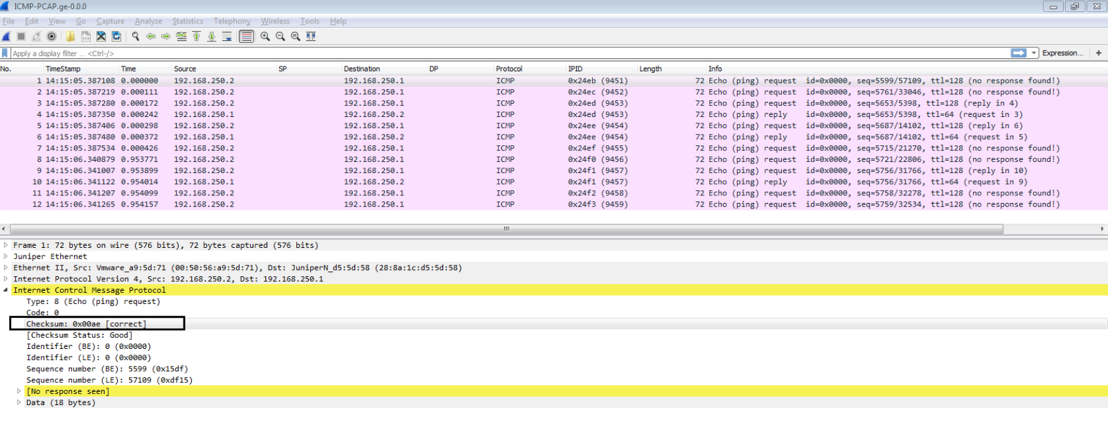 [SRX] Selective ICMP drops while using Destination NAT without protocol ...