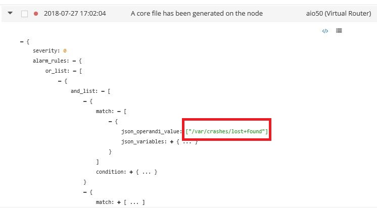 [Contrail] "A core file has been generated on the node" false alarm seen for files of pattern ...