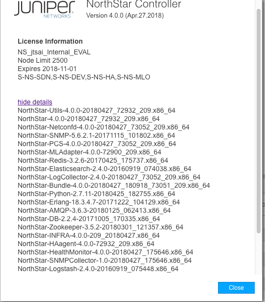 [NorthStar] How to check the software version and packages installed in the NorthStar ...