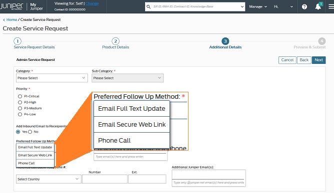 How do I change the preferred follow-up method for my Case?