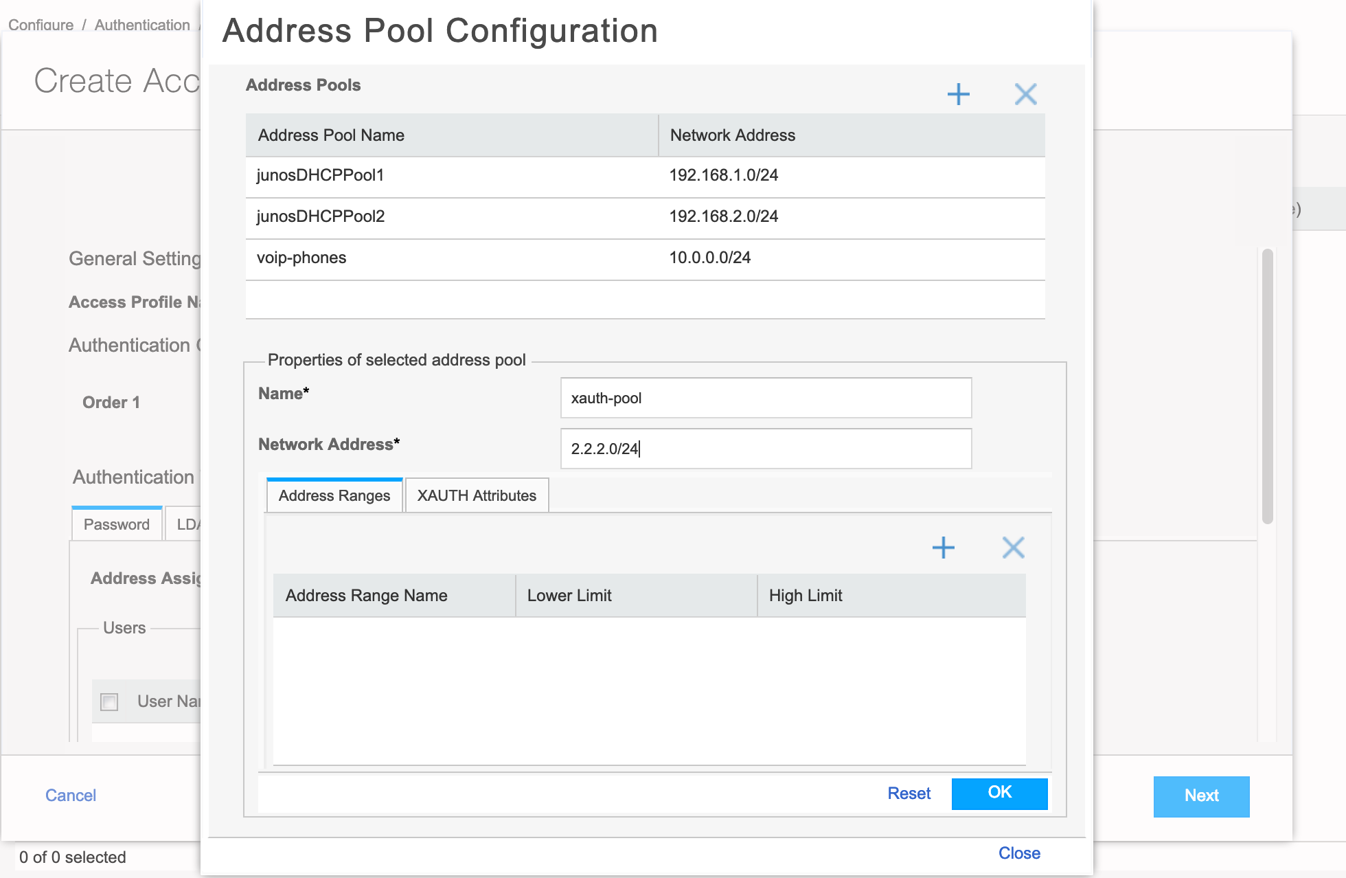 Configuring Dynamic VPN on SRX while using NCP client (GUI procedure)