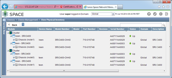 Service Automation User Guide Addendum for the SRX Chassis Cluster