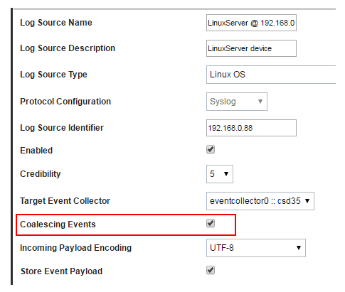 [STRM/JSA] How to disable Coalescing