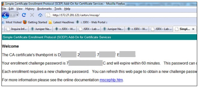 [SRX] Certificate-based (PKI) VPN using SCEP (Simple Certificate Enrollment Protocol) in a Junos ...