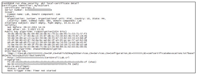 [SRX] Certificate-based (PKI) VPN using SCEP (Simple Certificate Enrollment Protocol) in a Junos ...